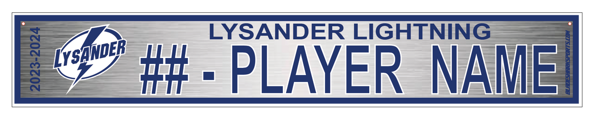 Shop LYSANDER LIGHTNING Hockey Custom "Locker" Room Nameplate ...