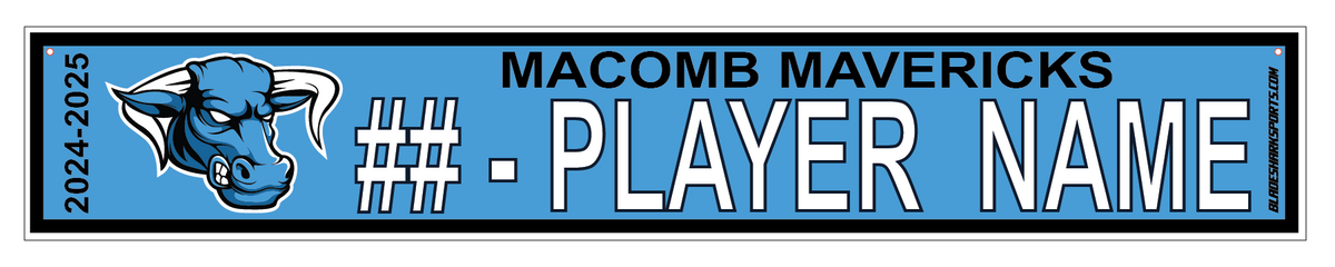 Shop MACOMB MAVERICKS Hockey Custom "Locker" Room Nameplate| BLADESHARK ...