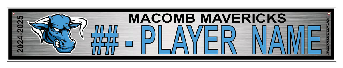 Shop MACOMB MAVERICKS Hockey Custom "Locker" Room Nameplate| BLADESHARK ...