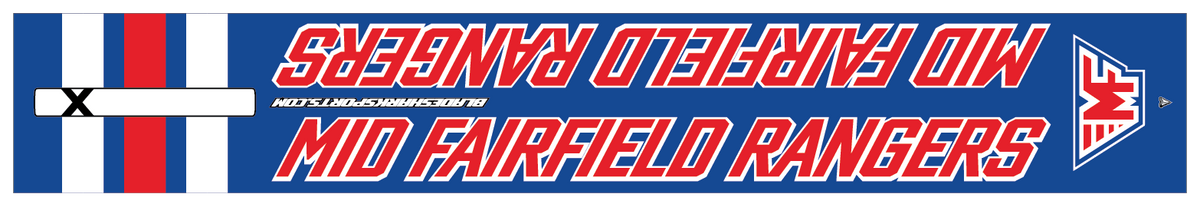Shop MID FAIRFIELD RANGERS Custom MINI Hockey Stick Wrap| BLADESHARK Sports