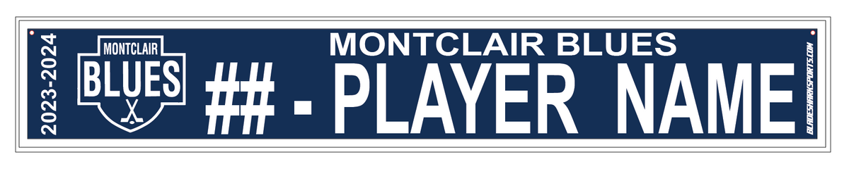Shop MONTCLAIR BLUES Hockey Custom "Locker" Room Nameplate| BLADESHARK ...