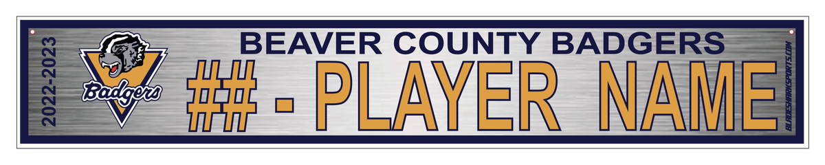 Shop BEAVER COUNTY BADGERS Hockey Custom "Locker" Room Nameplate ...