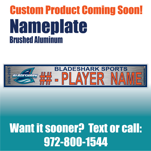 Team Aluminum Nameplate| BLADESHARK Sports