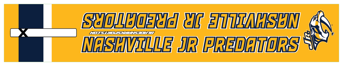 Shop NASHVILLE JR PREDATORS Custom Hockey Stick Wrap| BLADESHARK Sports