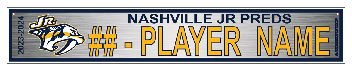 Shop NASHVILLE JR PREDATORS Hockey Custom "Locker" Room Nameplate ...