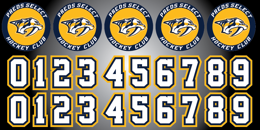 Shop NASHVILLE PREDS SELECT Hockey Helmet Decals| BLADESHARK Sports