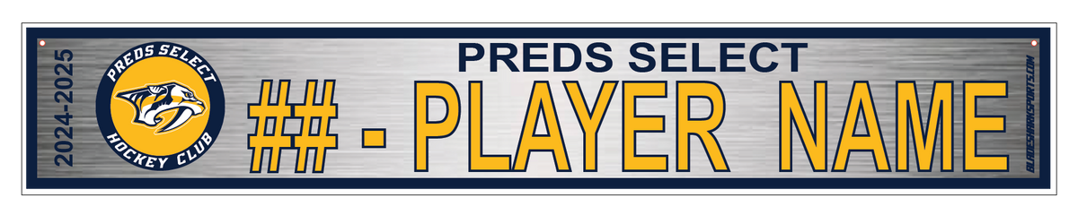 Shop NASHVILLE PREDS SELECT Hockey Custom "Locker" Room Nameplate ...