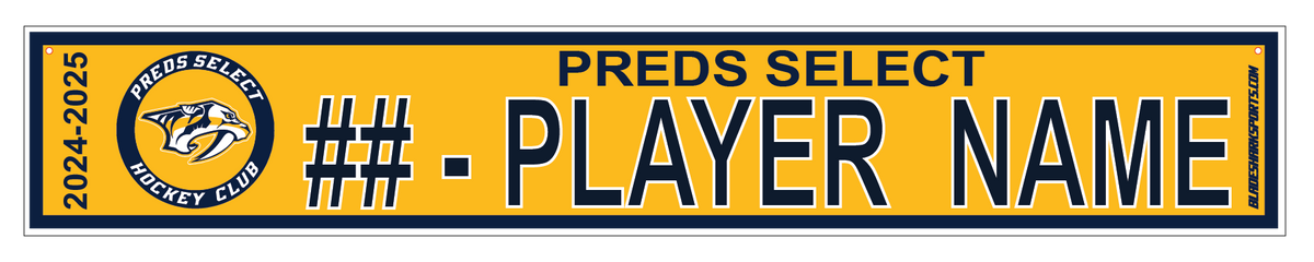 Shop NASHVILLE PREDS SELECT Hockey Custom "Locker" Room Nameplate ...