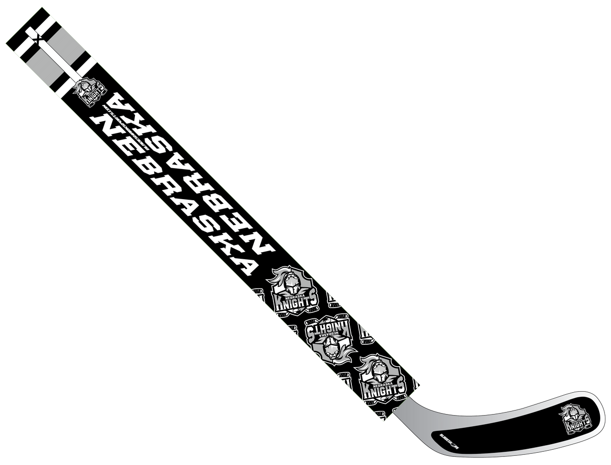 Shop NEBRASKA KNIGHTS Custom Hockey Stick Wrap| BLADESHARK Sports