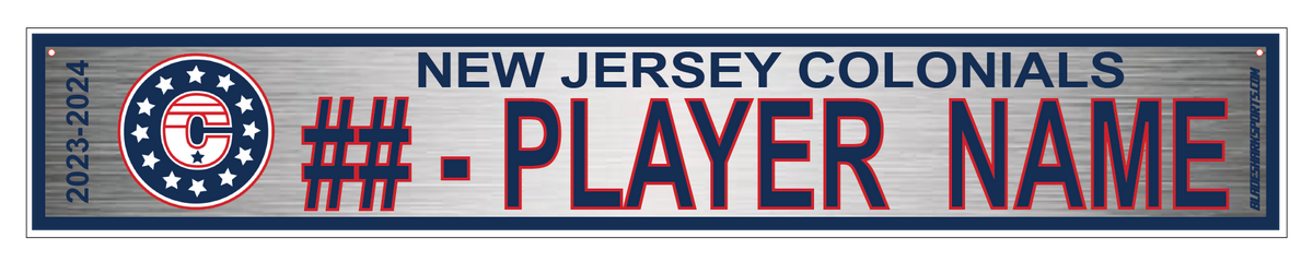 Shop NEW JERSEY COLONIALS Hockey Custom "Locker" Room Nameplate ...