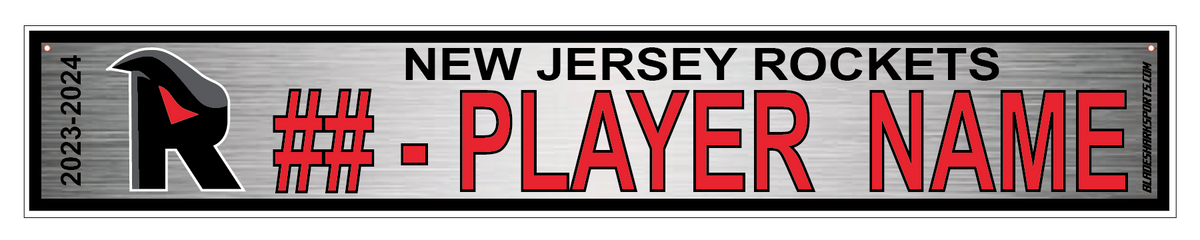 Shop NEW JERSEY ROCKETS Hockey Custom "Locker" Room Nameplate ...
