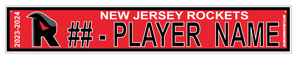 Shop NEW JERSEY ROCKETS Hockey Custom "Locker" Room Nameplate ...