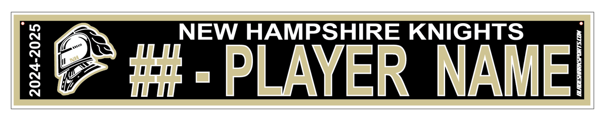 Shop NEW HAMPSHIRE KNIGHTS Hockey Custom "Locker Room" Nameplate ...