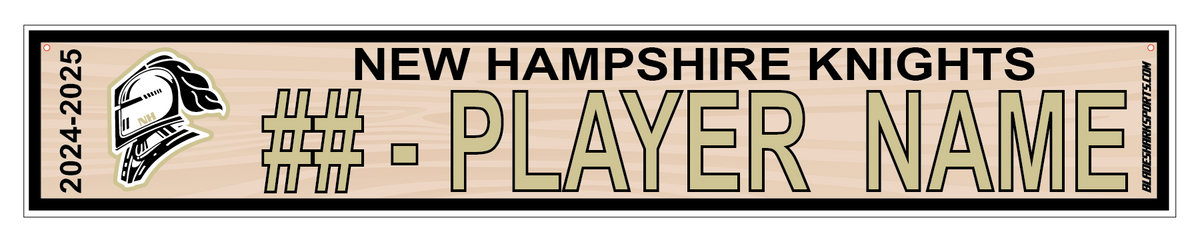 Shop NEW HAMPSHIRE KNIGHTS Hockey Custom "Locker Room" Nameplate ...