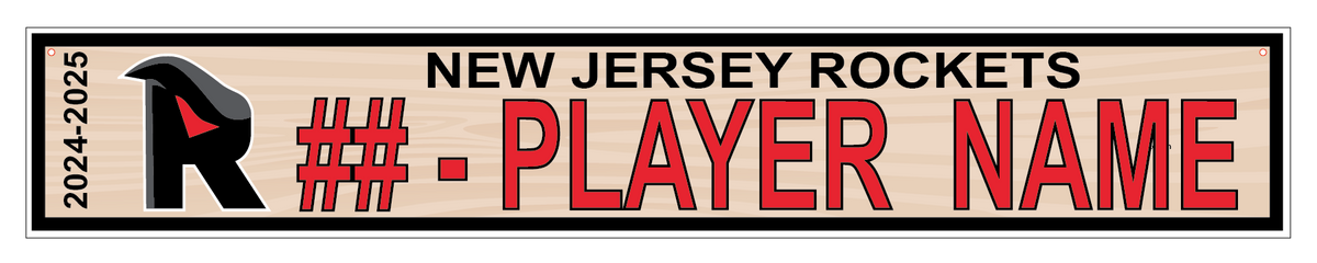 Shop NEW JERSEY ROCKETS Hockey Custom "Locker" Room Nameplate ...