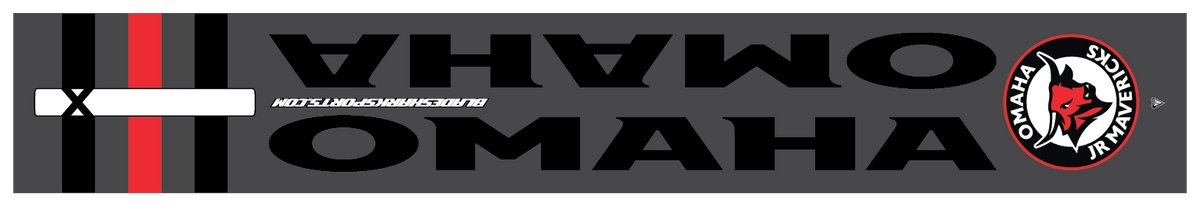 Shop OMAHA JR MAVERICKS Custom MINI Hockey Stick Wrap| BLADESHARK Sports