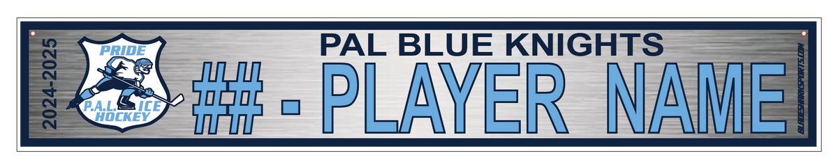 Shop PAL BLUE KNIGHTS Hockey Custom "Locker" Room Nameplate| BLADESHARK ...