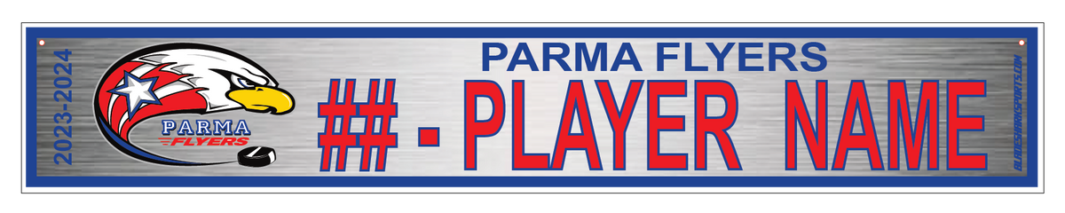 Shop PARMA FLYERS Hockey Custom "Locker" Room Nameplate| BLADESHARK Sports