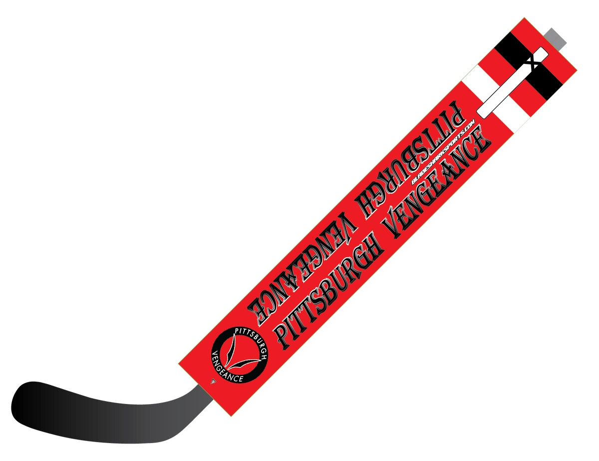 Shop PITTSBURGH VENGEANCE Custom MINI Hockey Stick Wrap| BLADESHARK Sports