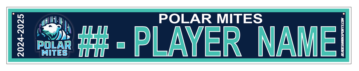 Shop POWHATAN POLAR MITES Hockey Custom "Locker Room" Nameplate ...