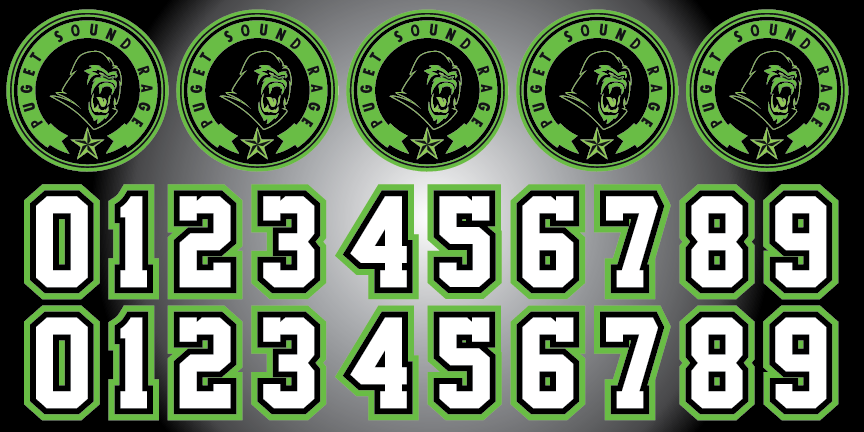 Shop PUGET SOUND RAGE Hockey Helmet Decals| BLADESHARK Sports