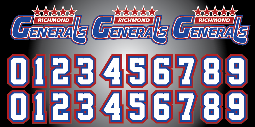 Shop RICHMOND GENERALS Hockey Helmet Decals| BLADESHARK Sports