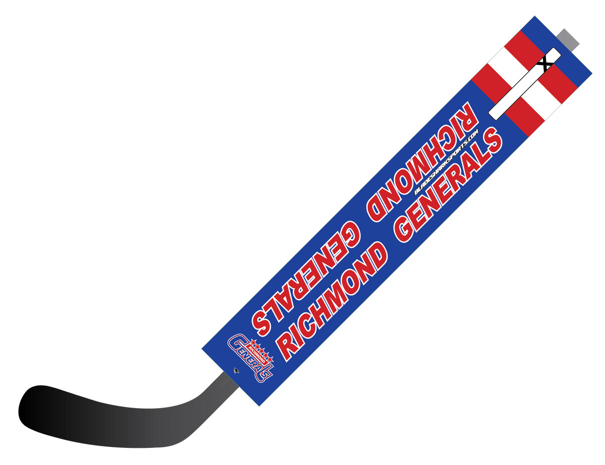 Shop RICHMOND GENERALS Custom MINI Hockey Stick Wrap| BLADESHARK Sports