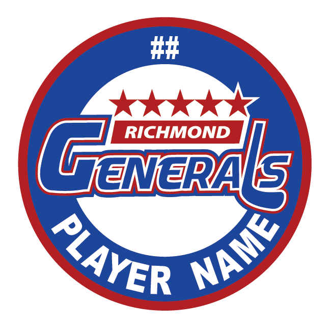 Shop RICHMOND GENERALS Personalized Team Magnets| BLADESHARK Sports