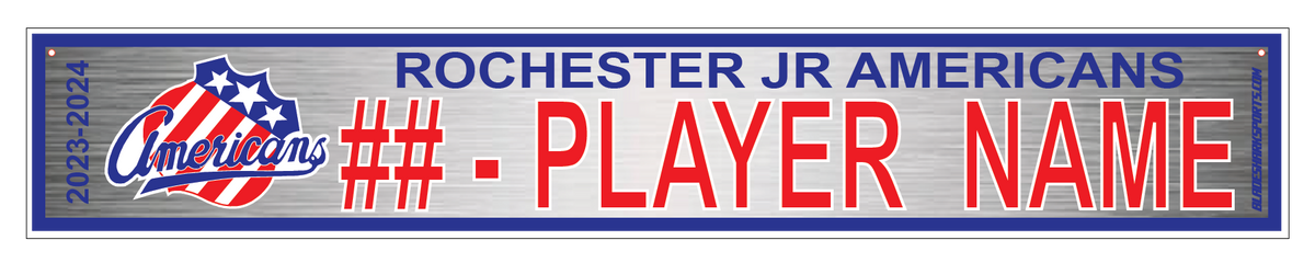 Shop ROCHESTER JR AMERICANS Hockey Custom "Locker" Room Nameplate ...