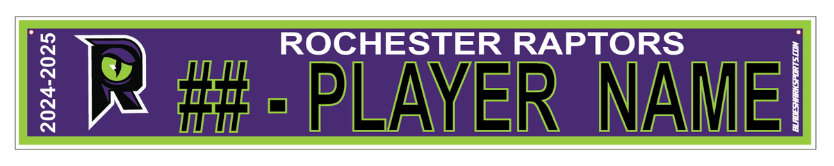 Shop ROCHESTER RAPTORS Hockey Custom "Locker" Room Nameplate ...