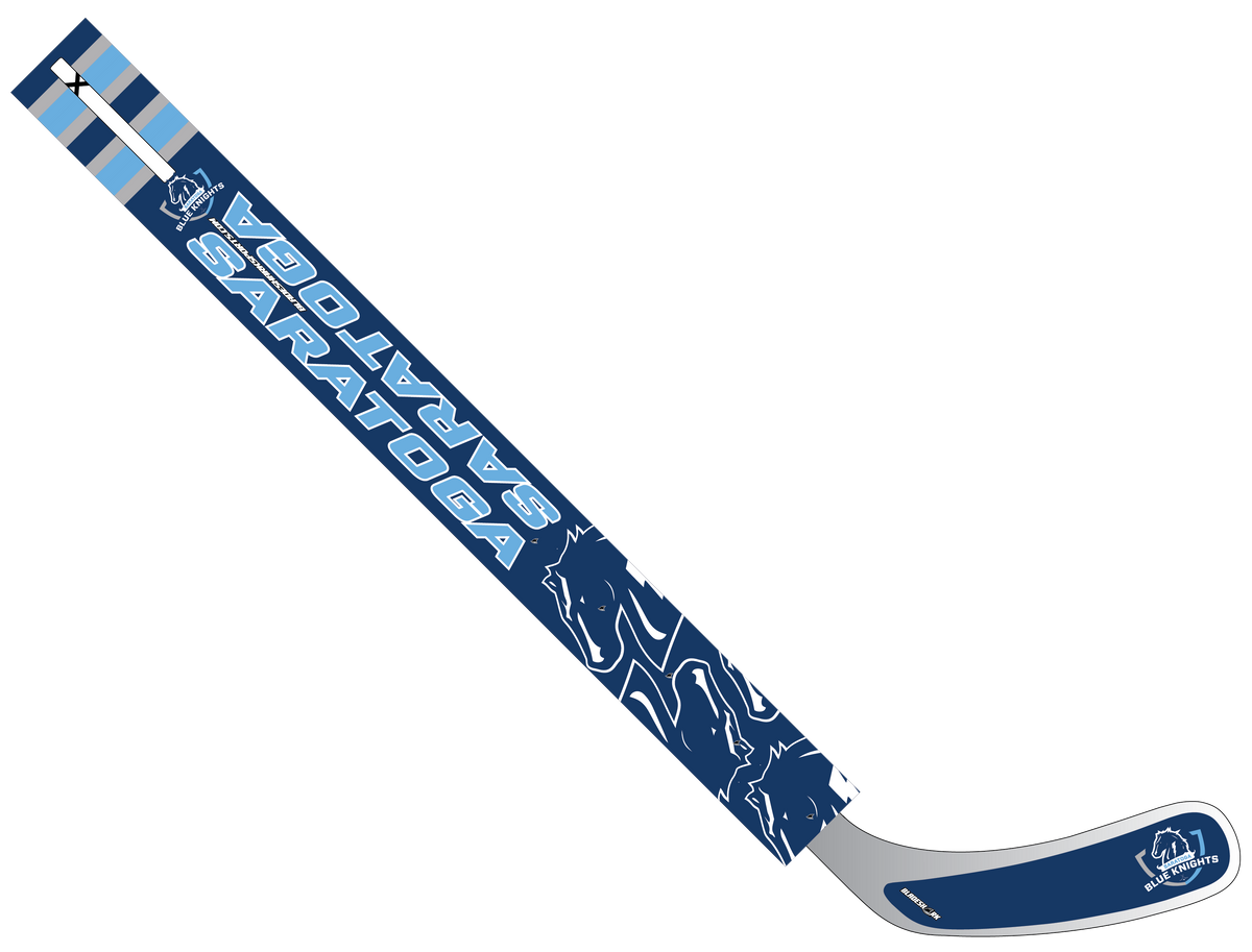 Shop SARATOGA BLUE KNIGHTS Custom Hockey Stick Wrap| BLADESHARK Sports