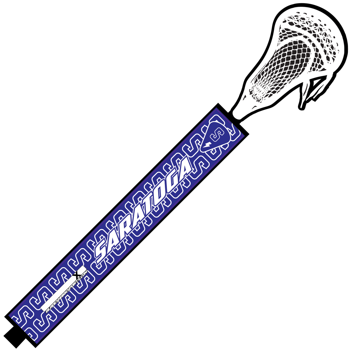 Shop SARATOGA BLUE STREAKS Custom Lacrosse Stick Wrap| BLADESHARK Sports