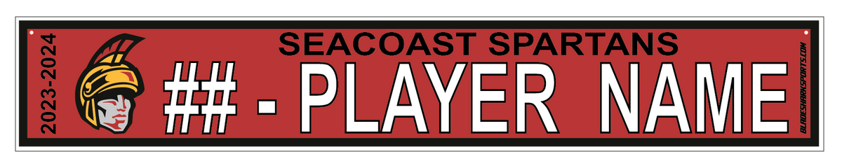 Shop SEACOAST SPARTANS Hockey Custom "Locker" Room Nameplate ...