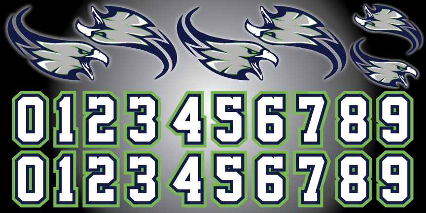 Shop SEAHAWKS HC Hockey Helmet Decals KIT| BLADESHARK Sports