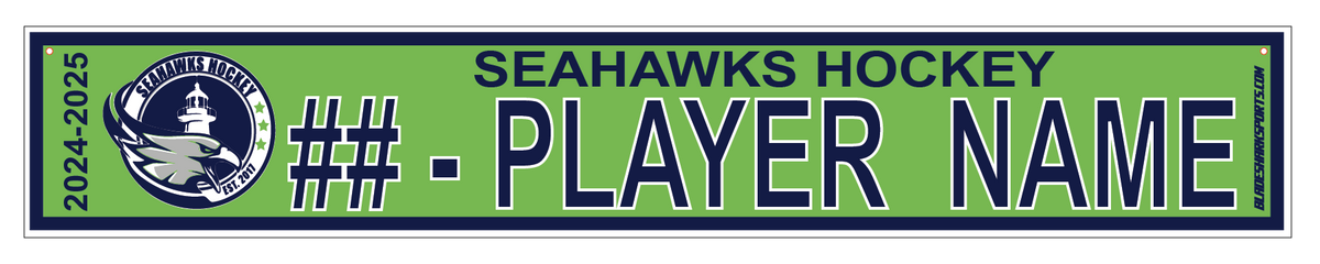 Shop SEAHAWKS HC Hockey Custom "Locker Room" Nameplate| BLADESHARK Sports