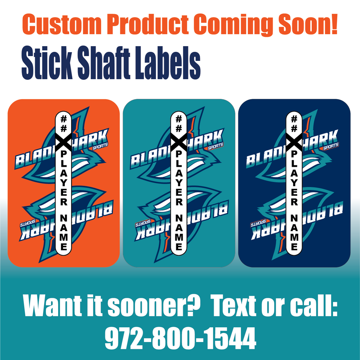 Shop SHAWANO HAWKS Hockey Stick Shaft Labels| BLADESHARK Sports