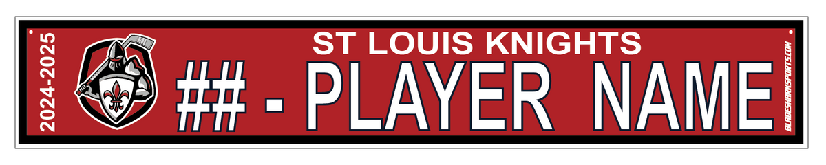 Shop ST LOUIS KNIGHTS Hockey Custom "Locker" Room Nameplate| BLADESHARK ...