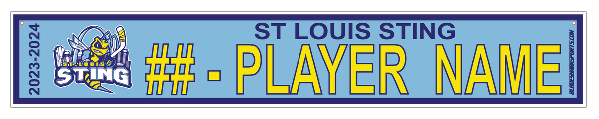 Shop ST LOUIS STING Hockey Custom "Locker" Room Nameplate| BLADESHARK ...