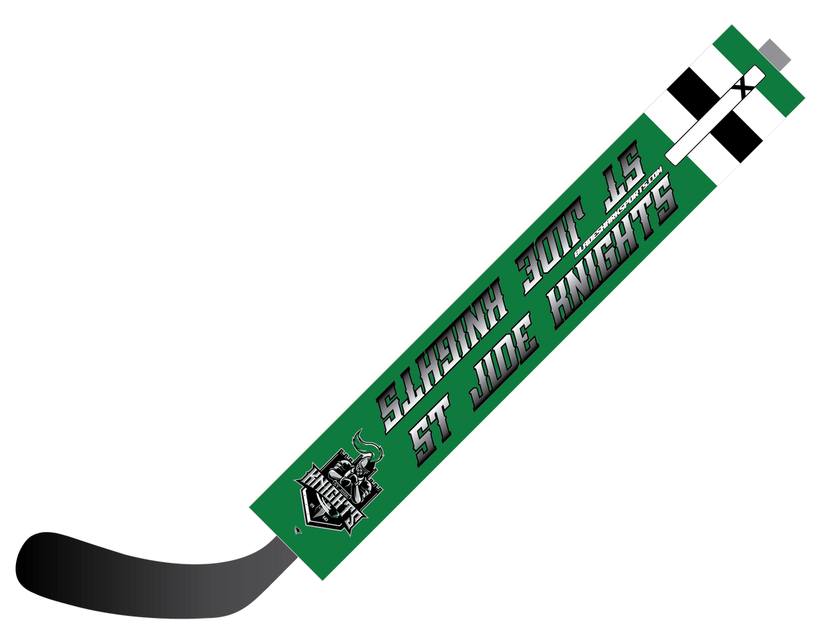 Shop ST JUDE KNIGHTS Custom MINI Hockey Stick Wrap| BLADESHARK Sports