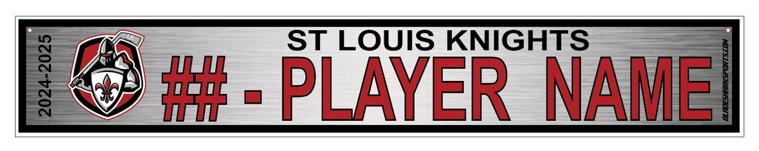 Shop ST LOUIS KNIGHTS Hockey Custom "Locker" Room Nameplate| BLADESHARK ...