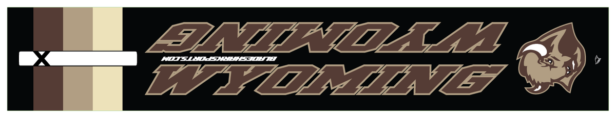Shop TEAM WYOMING Custom MINI Hockey Stick Wrap| BLADESHARK Sports