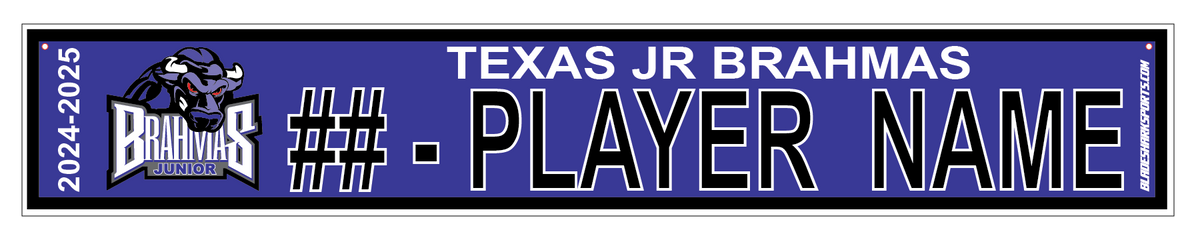 Shop TEXAS JR BRAHMAS Hockey Custom "Locker" Room Nameplate| BLADESHARK ...
