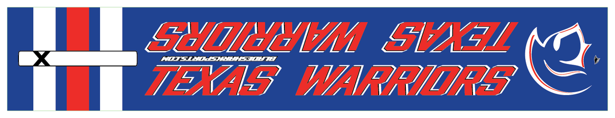 Shop TEXAS WARRIORS Custom MINI Hockey Stick Wrap| BLADESHARK Sports