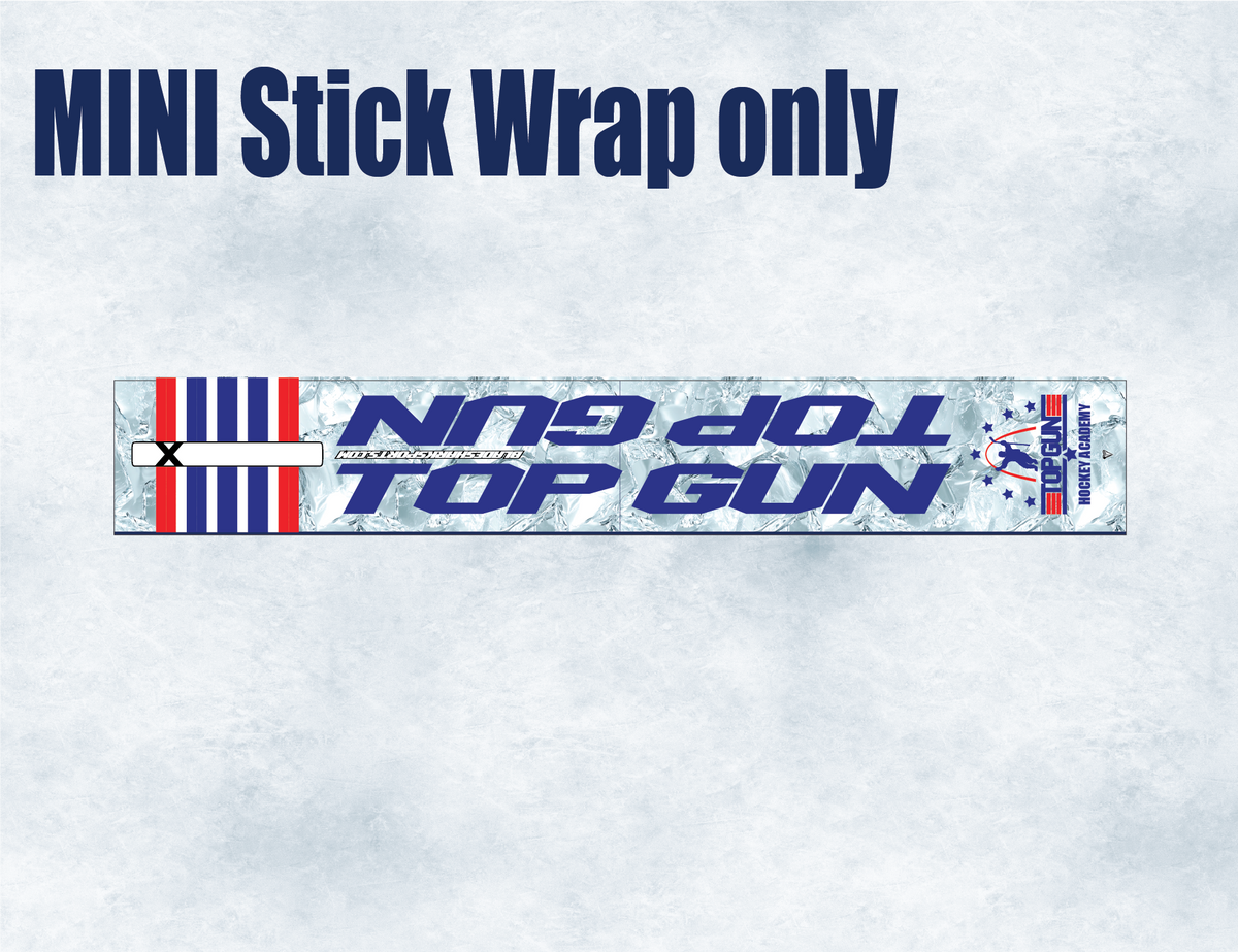 Shop TOP GUN ACADEMY Custom MINI Hockey Stick Wrap| BLADESHARK Sports