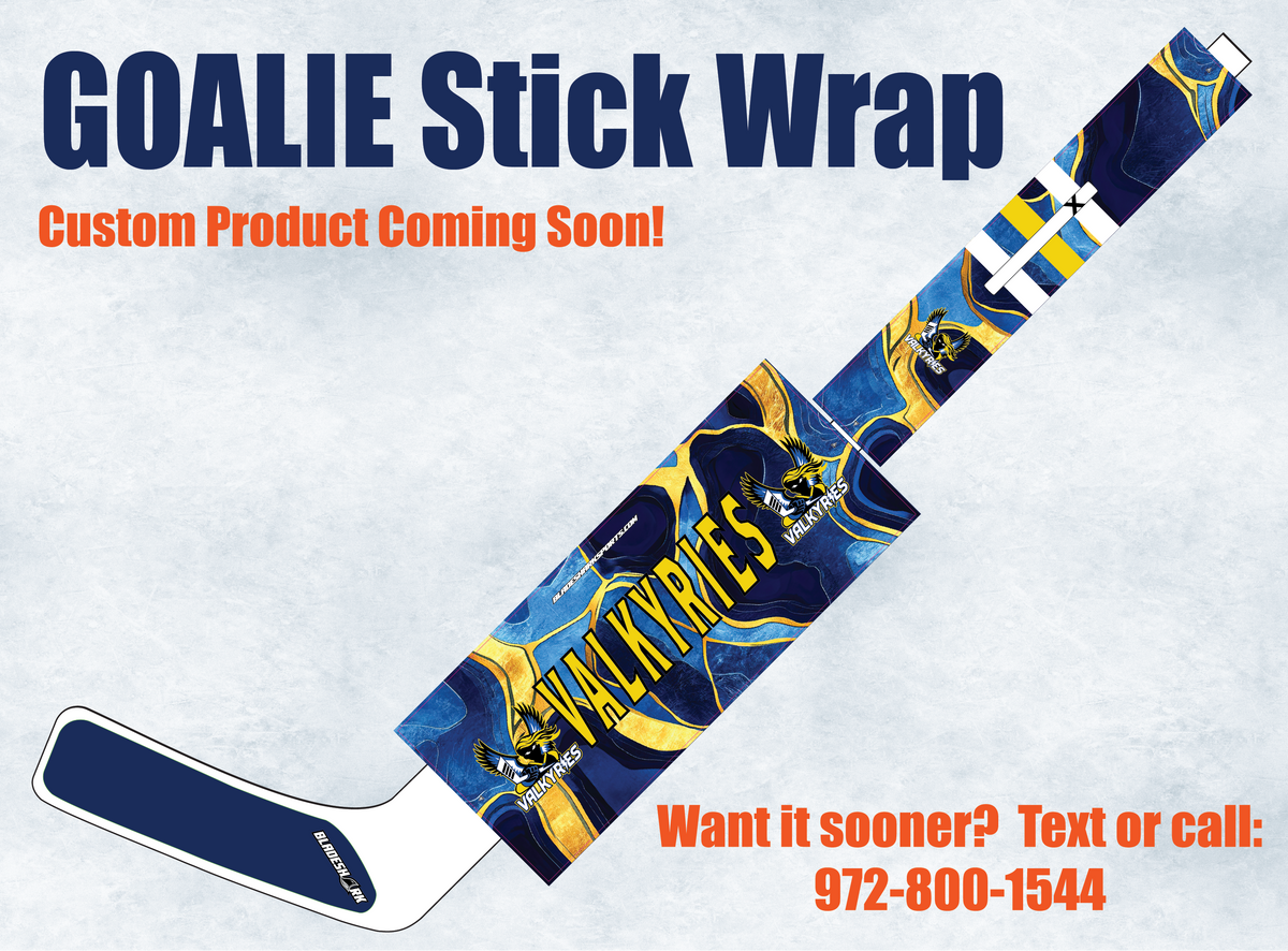 Shop VALKYRIES Custom Hockey Goalie Stick Wrap| BLADESHARK Sports
