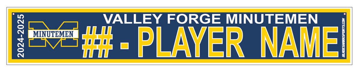 Shop VALLEY FORGE MINUTEMEN Hockey Custom "Locker Room" Nameplate ...