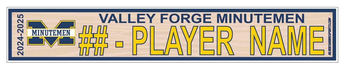 Shop VALLEY FORGE MINUTEMEN Hockey Custom "Locker Room" Nameplate ...