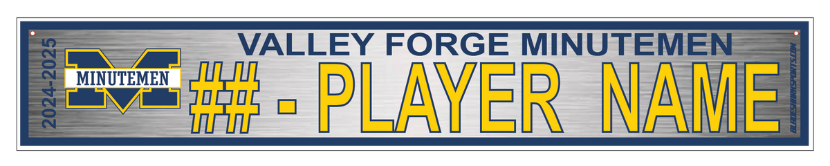 Shop VALLEY FORGE MINUTEMEN Hockey Custom "Locker Room" Nameplate ...