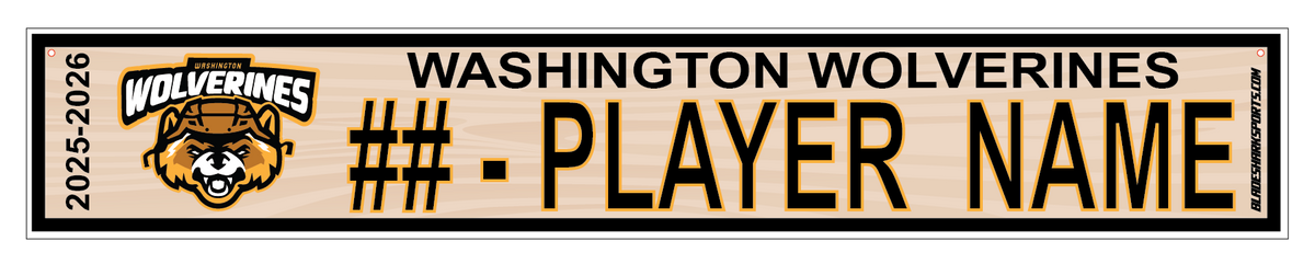 Shop WASHINGTON WOLVERINES Hockey Custom "Locker Room" Nameplate ...