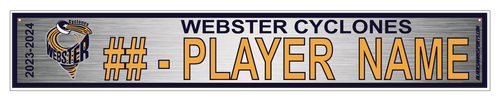 Shop WEBSTER CYCLONES HAWKS Hockey Custom "Locker Room" Nameplate ...